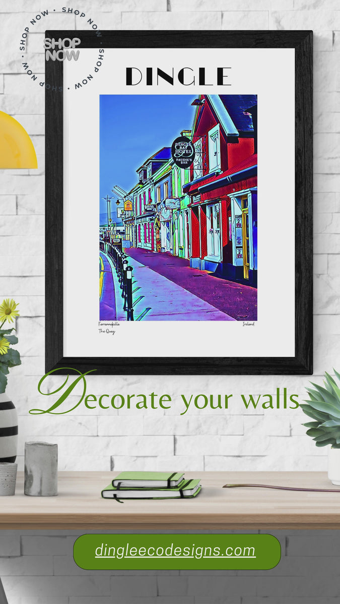Strand Street - Pink - Poster – The Dingle Woollen Company
